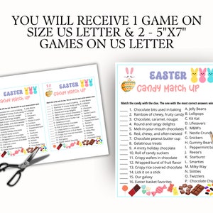 Easter Candy Game, Candy Match Game, Easter Bunny Party Game, Family ...