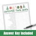 Christmas Think Quick Trivia Game, Friendsmas Fast Thinking Game ...