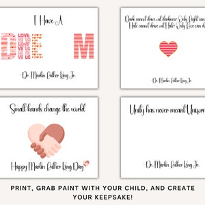 Martin Luther King Day Handprint Craft, MLK Day Handprint Art Bundle ...