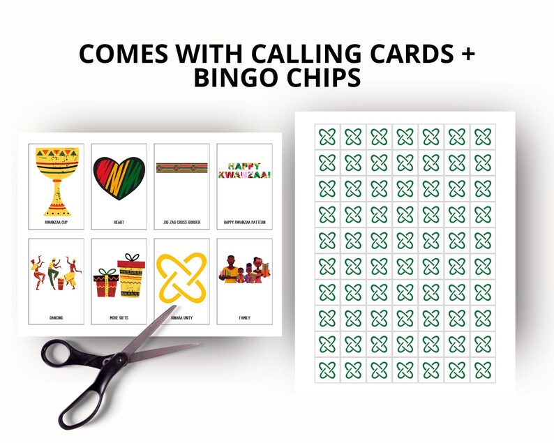Kwanzaa Bingo Game, Black Culture Candle Lighting Party, African ...
