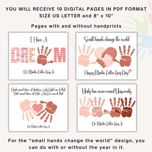Martin Luther King Day Handprint Craft, MLK Day Handprint Art Bundle ...