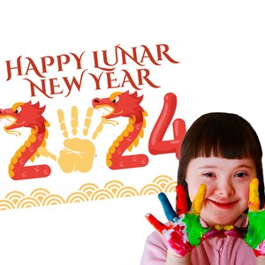 Lunar New Year Handprint Craft, Chinese New Year Handprint Art, Year of ...