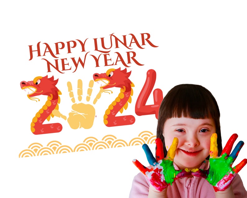 Lunar New Year Handprint Craft, Chinese New Year Handprint Art, Year of ...