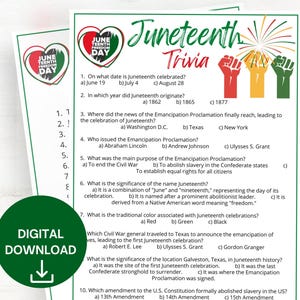 Juneteenth Trivia Game, Juneteenth Game, Classroom Activities ...