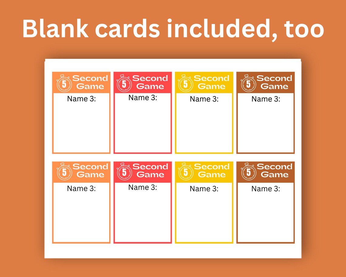 Thanksgiving 5 Second Game, Thanksgiving Activity for Kids and Adults ...