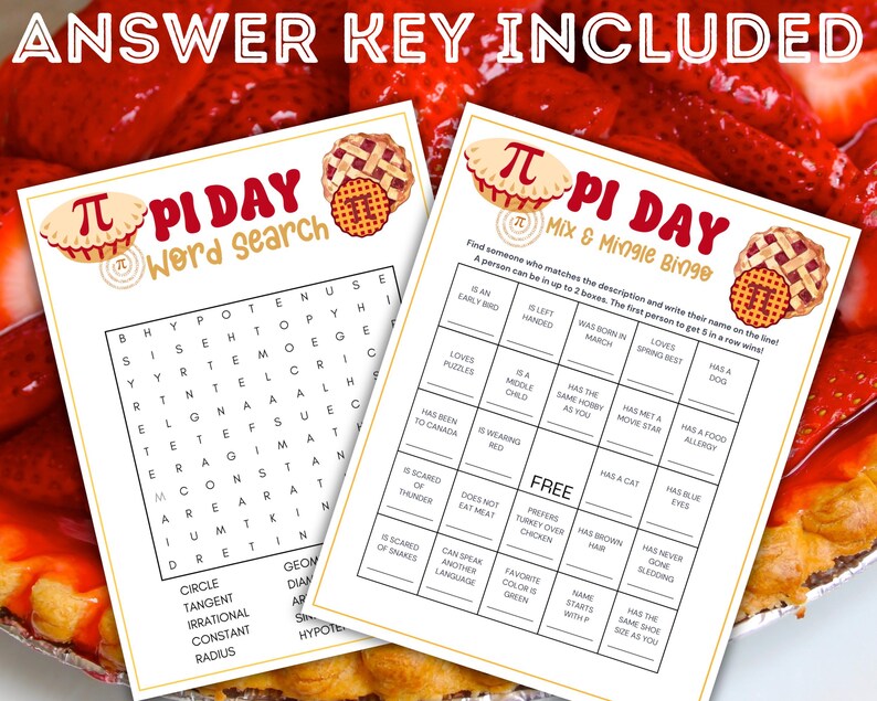 Pi Day Trivia Bundle, Printable Pi Day Game for Kids and Adults ...