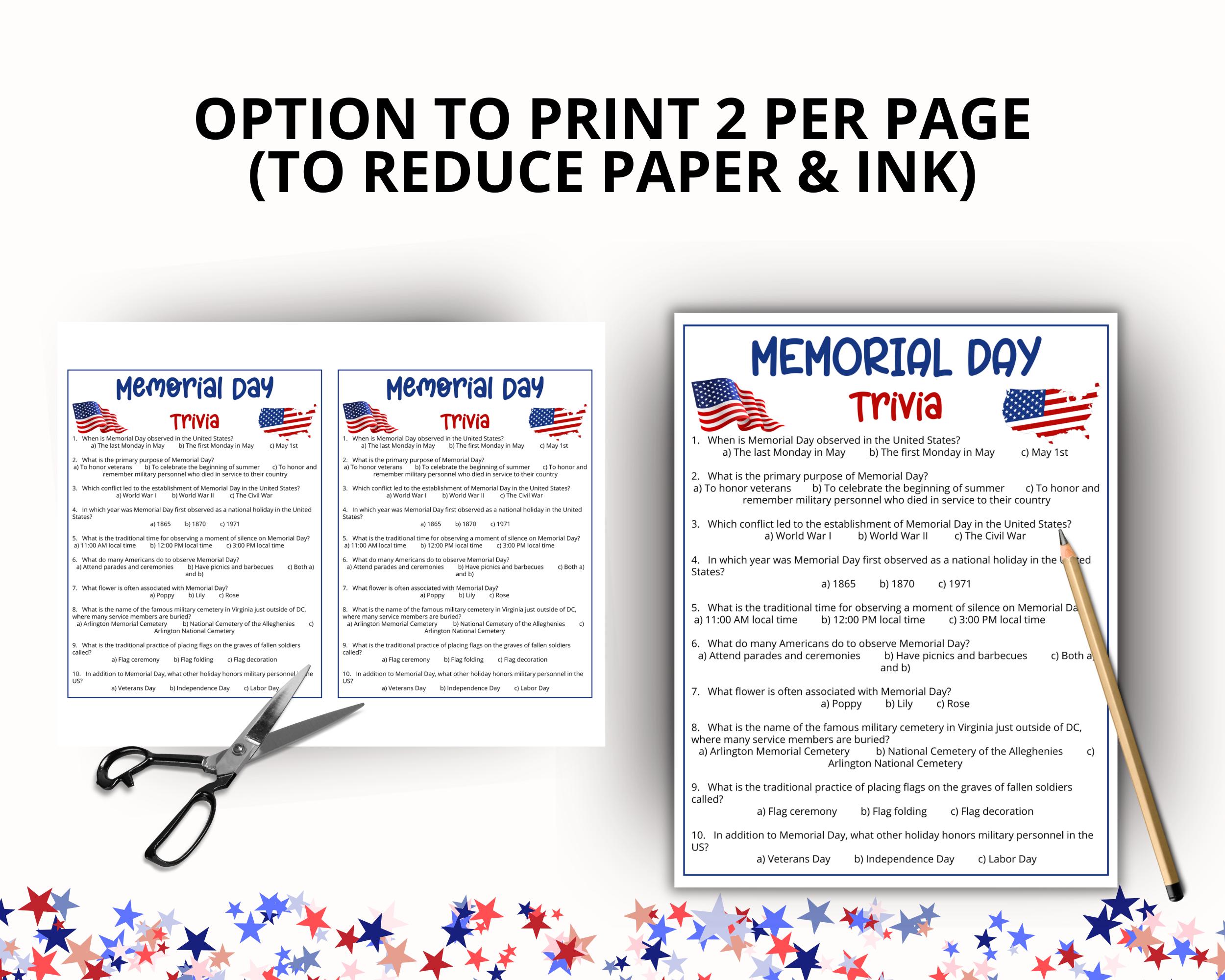 Memorial Day Game Bundle, Mega Memorial Day Trivia,patriotic Songs Game ...