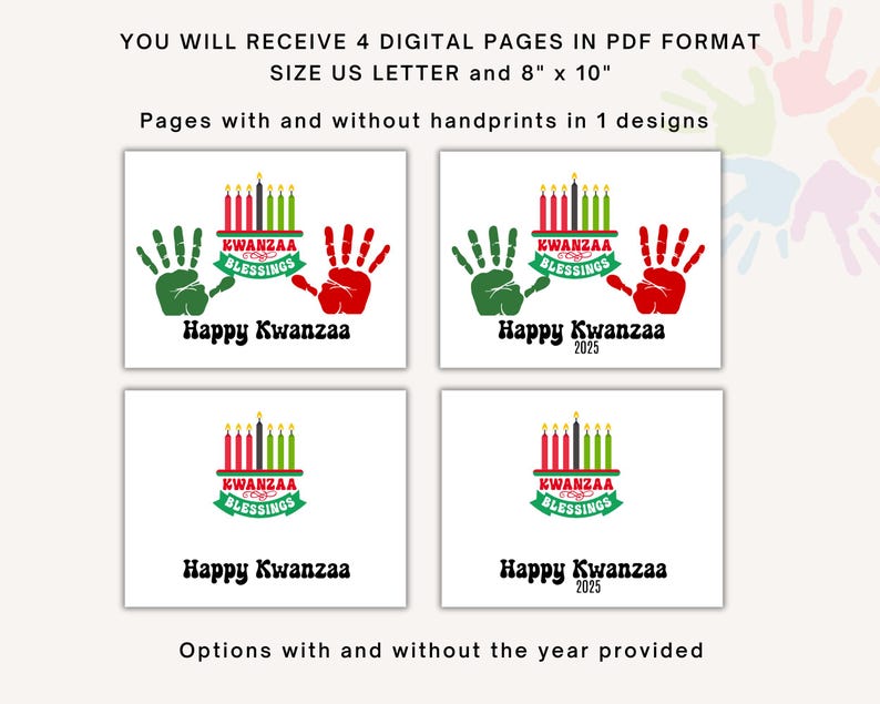 Kwanzaa Handprint Craft, Handprint Keepsake, Daycare Activity ...