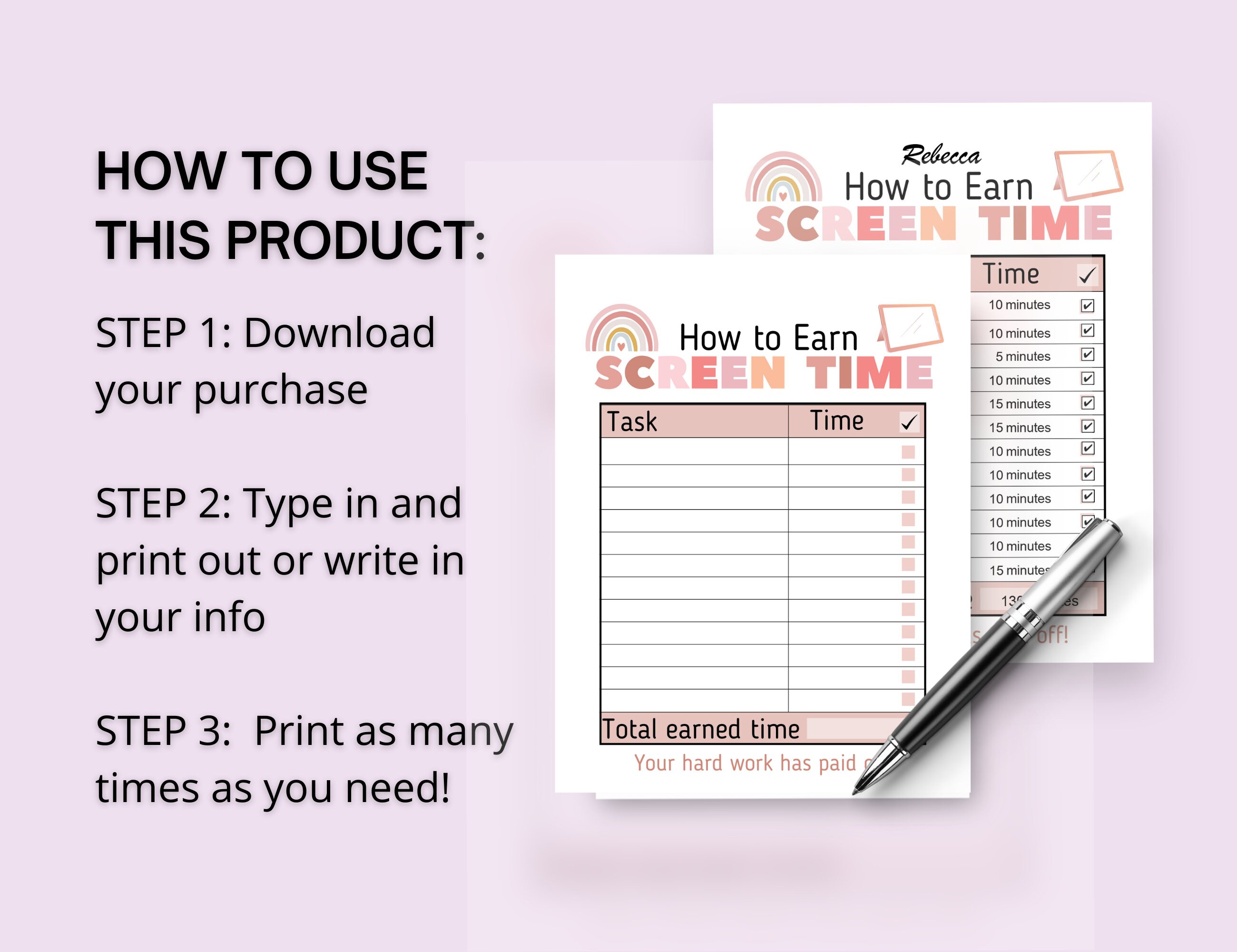 Editable School Planner Kids Printable, Back to School Bundle, Screen ...