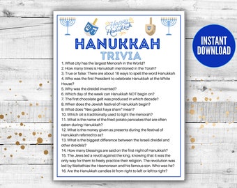 Hanukkah True or False Game Printable Hanukkah Activity - Etsy