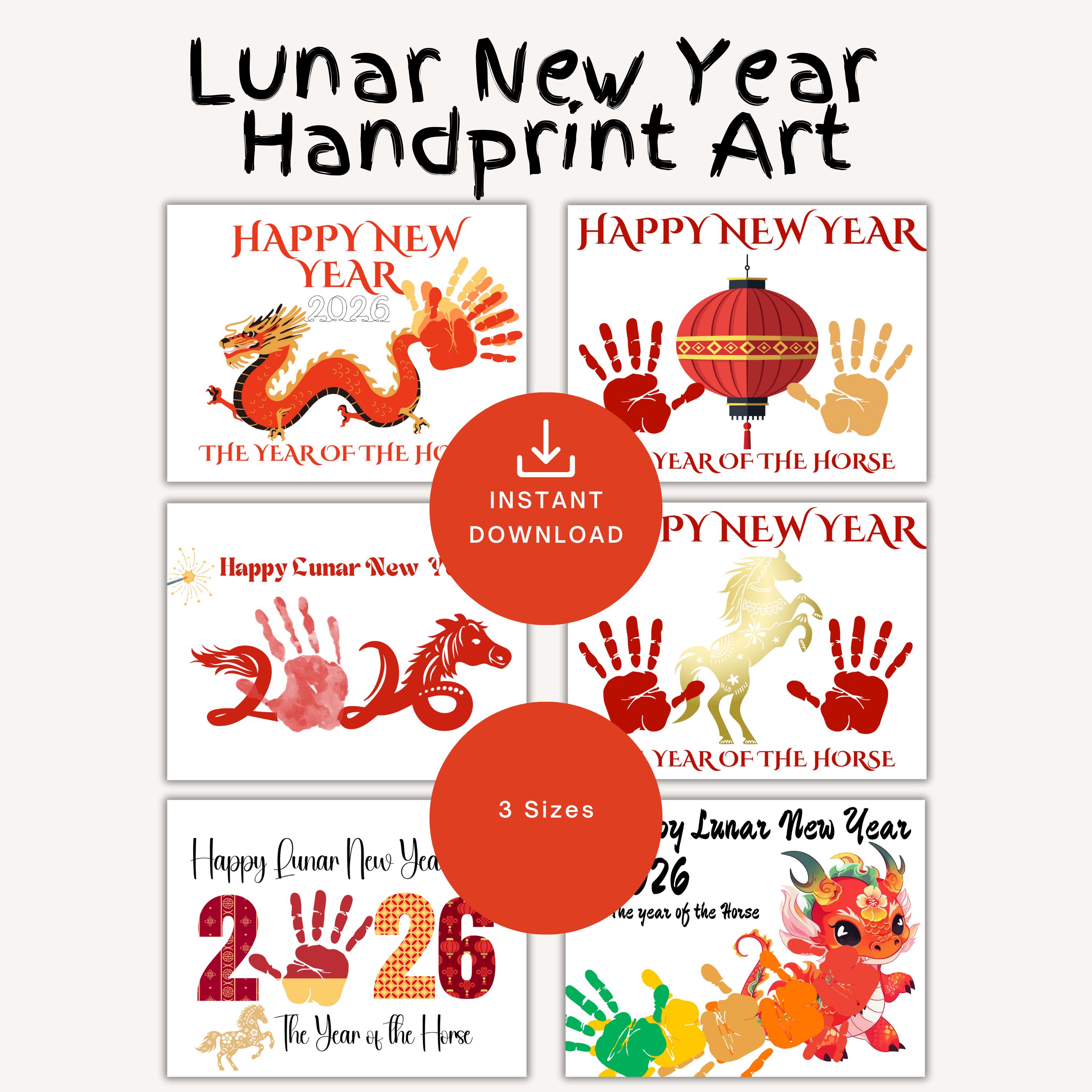 Lunar New Year Handprint Craft, Chinese New Year Handprint Art ...