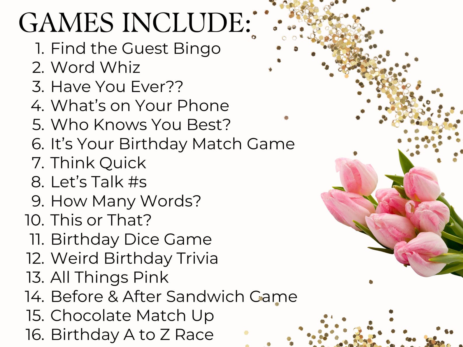 Sweet 16 Birthday Games, 16th Birthday Party Games, Born in 2010 Game ...