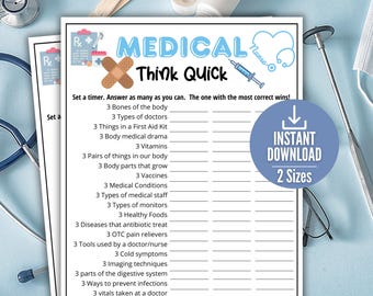 Nurse Trivia Game, Printable Nurse Appreciation Game, Medical Hospital ...