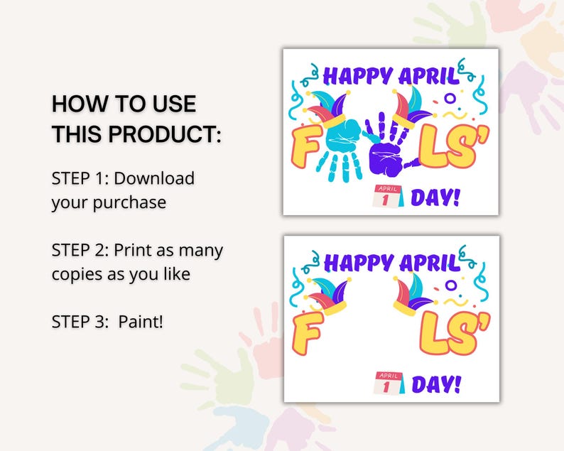 April Fools’ Handprint Craft, April Fools’ Day Craft for Toddlers ...