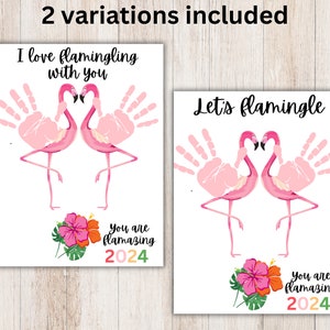 Flamingo Handprint Craft for Kids, Summer Tropical Craft, Flamingle ...