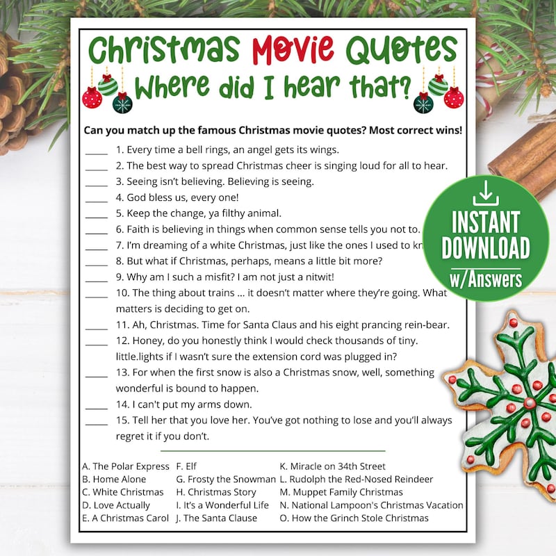 Movie Christmas 2026 - Etsy UK