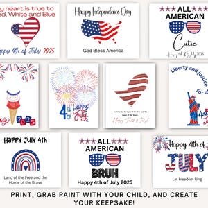 4th of July Handprint Art Bundle, Independence Day Activity, Handprint ...