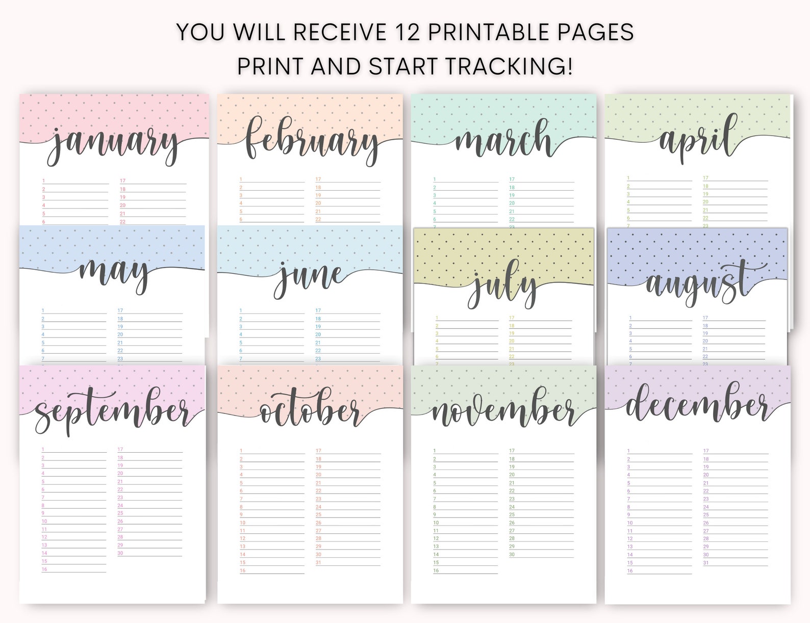 Editable Birthday Tracker, Birthday Reminder, Birthday Log, Printable ...