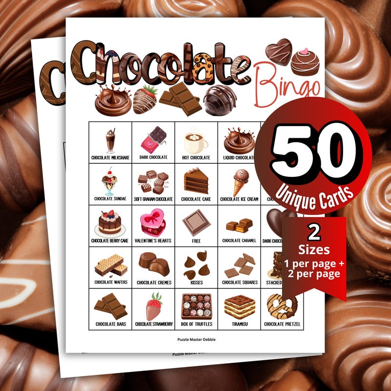 Chocolate Bingo - Etsy UK
