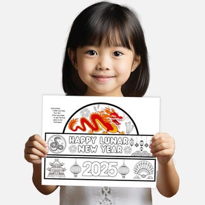 Lunar New Year Coloring Craft Hat, DIY Chinese New Year Craft Crown ...