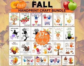 Preschool Fall Hand Print Craft - Etsy Canada