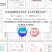 Editable Puppy Breeder Starter Kit Templates, Dog Training Handbook for ...