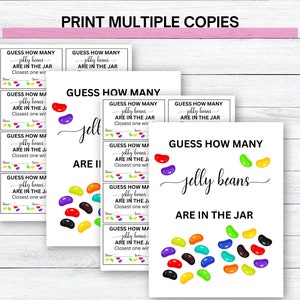 Guess How Many Jelly Beans in the Jar,easter Jally Beans,bridal Shower ...