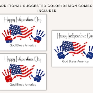 4th of July Handprint Art Bundle, Independence Day Activity, Handprint ...