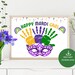 Mardi Gras Handprint Art, 4 Pack Bundle Mardi Gras Activity, Handprint ...