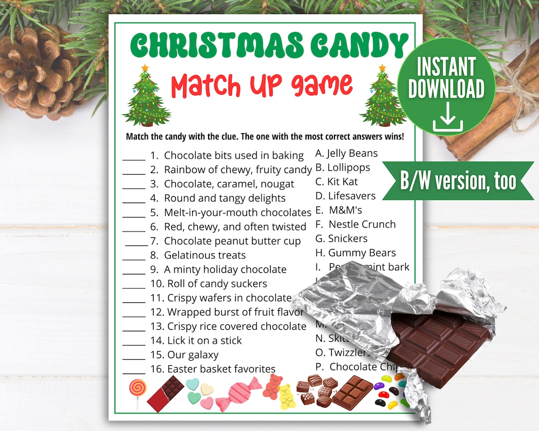 Christmas Candy Game, Xmas Candy Game, Christmas Party Game, Christmas ...