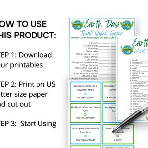 Earth Day Game Bundle, Earth Day Trivia Game, Earth Day Games ...