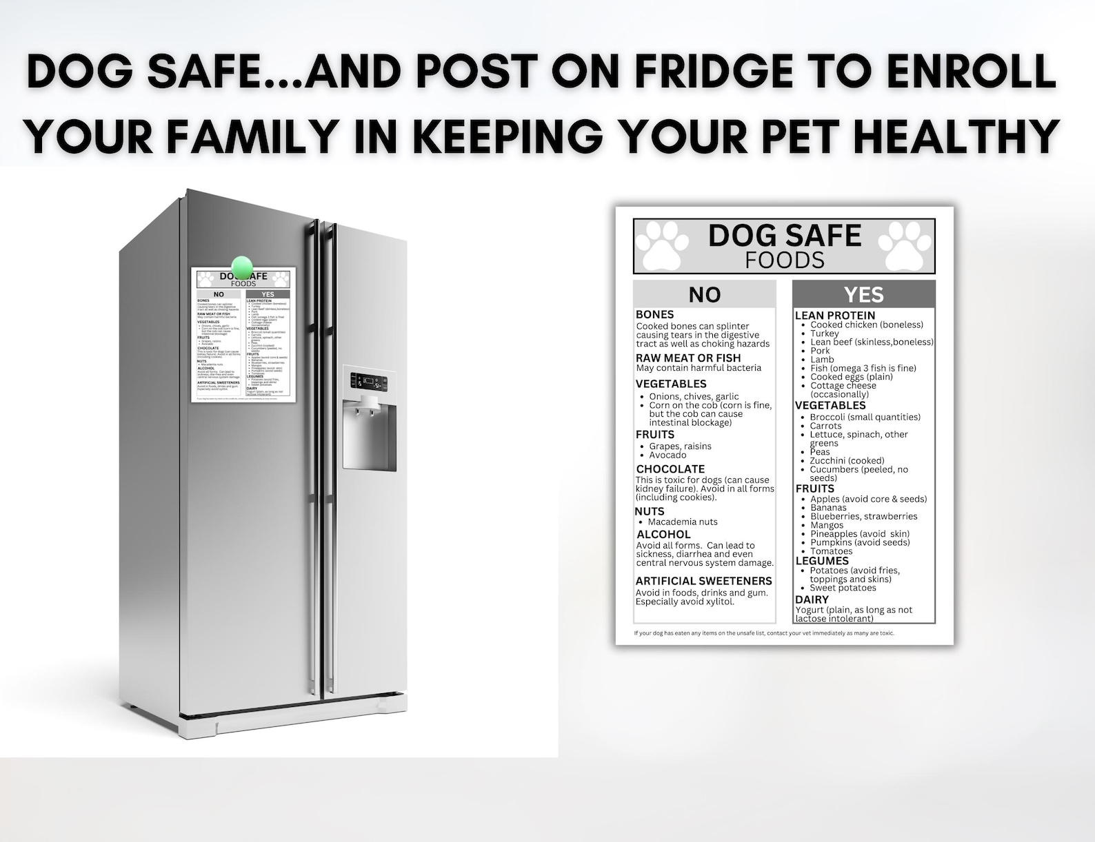 Dog Safe Food List, Safe & Unsafe Food Chart for Puppies and Dogs ...