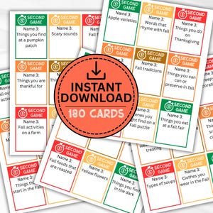 Fall 5 Second Game,autumn Activity for Kids and Adults,fall Party ...