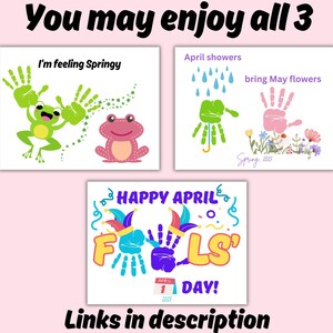 Spring Handprint Craft, I'm Feeling Springy Frog Handprint Art, Toddler ...