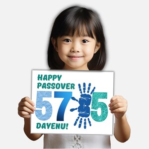 Passover Handprint Art, Happy Passover Dayenu, Hebrew Activity for Kids ...