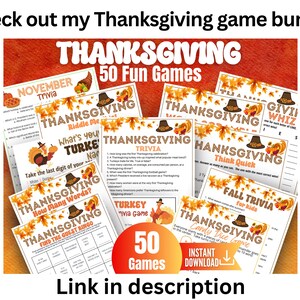 Thanksgiving 5 Second Game, Thanksgiving Activity for Kids and Adults ...