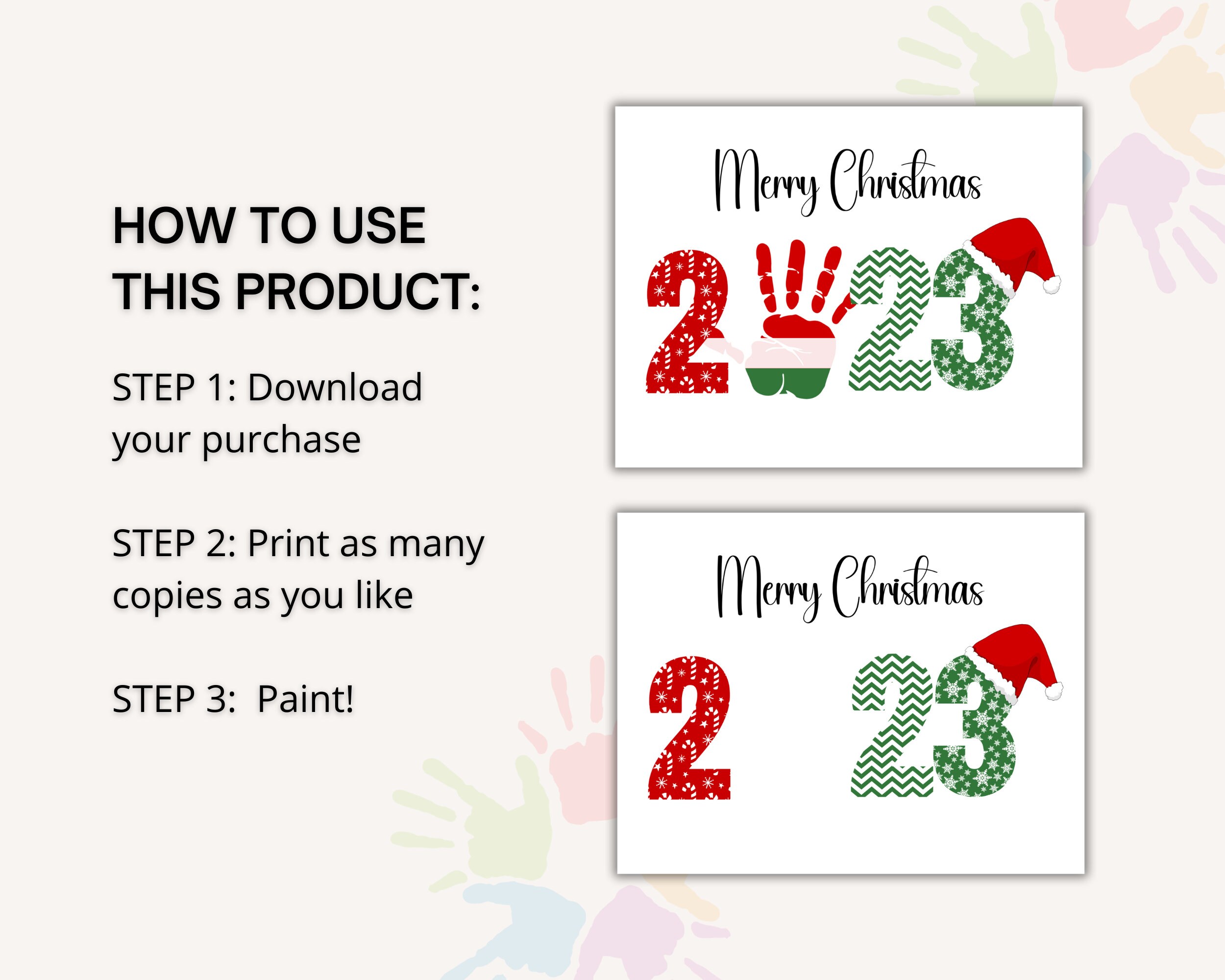 Christmas Handprint Craft, Handprint Keepsake, Daycare Activity ...