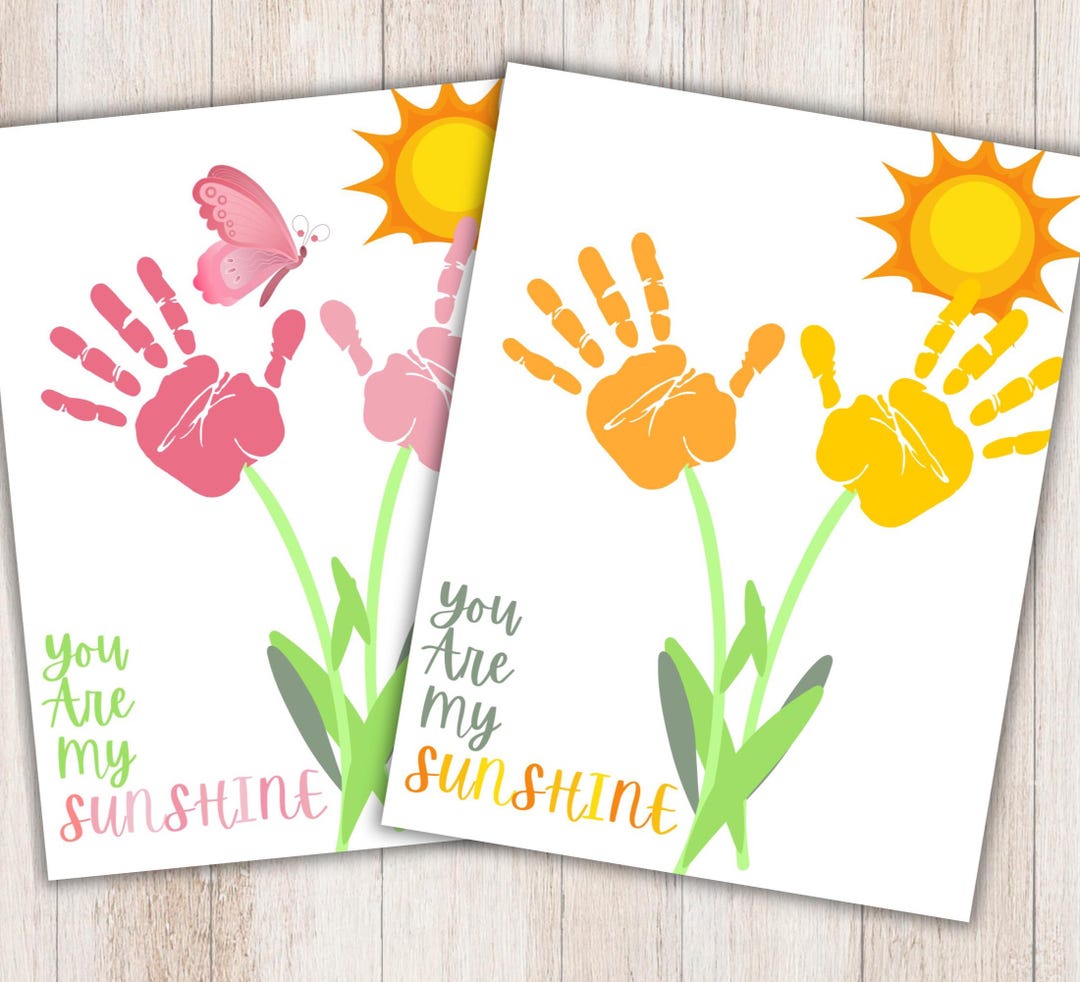 Spring Handprint Craft for Kids, You Are My Sunshine Craft, Summer ...