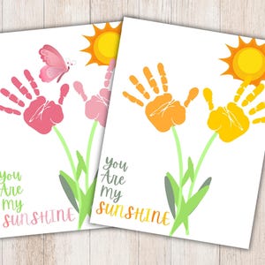 Spring Handprint Craft for Kids, You Are My Sunshine Craft, Summer ...