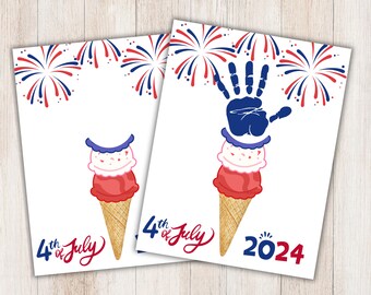 4th of July Handprint Art, 4th of July Activity, Handprint Art ...