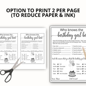 Who Knows the Birthday Girl Best, How Well Do You Know the Birthday ...