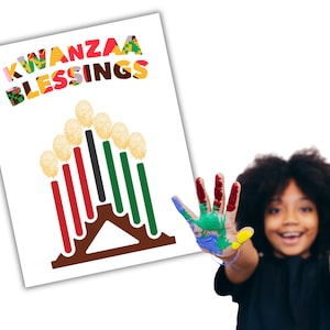 Kwanzaa Handprint Craft, Handprint Keepsake, Daycare Activity, Finger ...