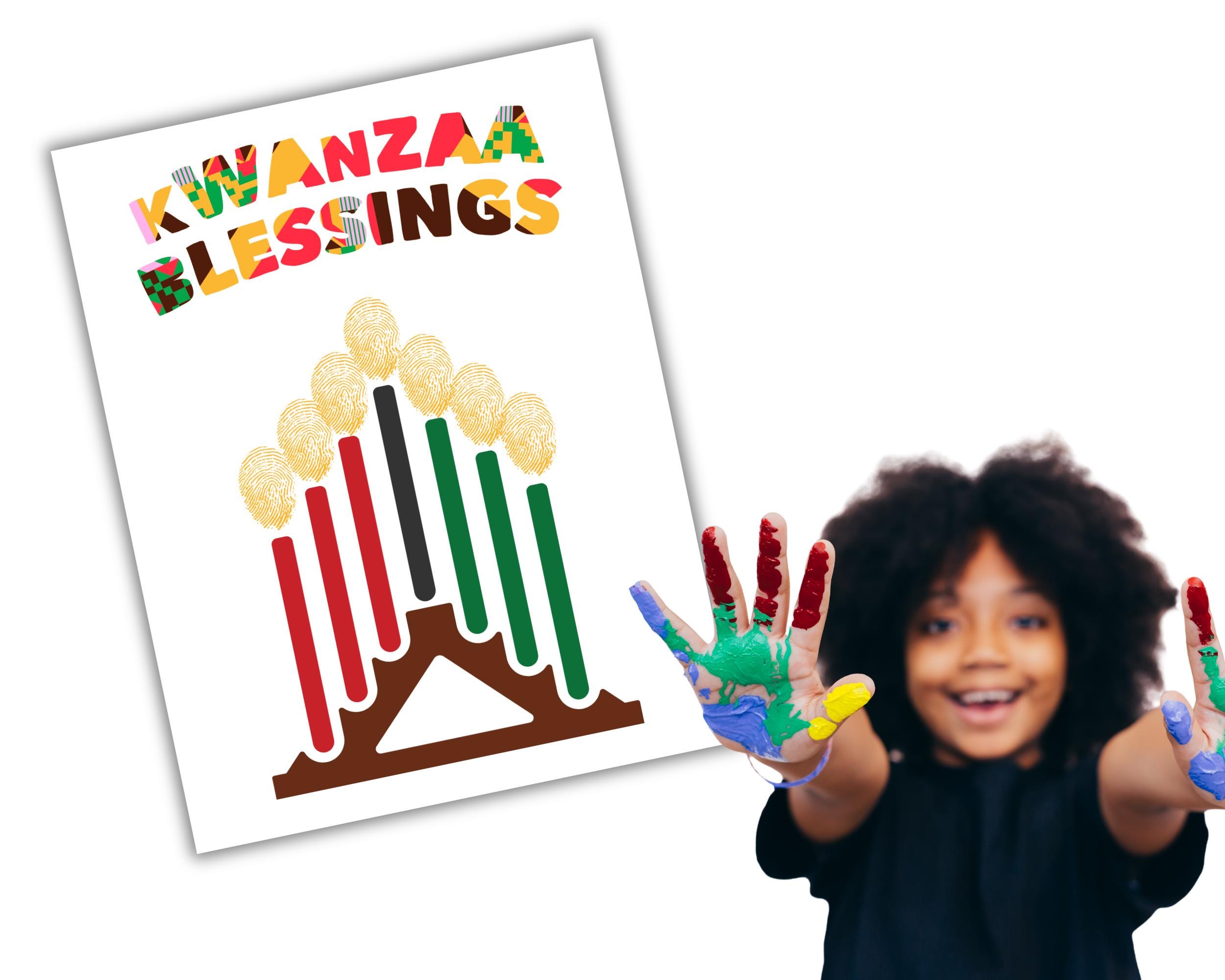 Kwanzaa Handprint Craft, Handprint Keepsake, Daycare Activity, Finger ...