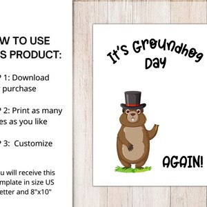 Groundhog Day Handprint Craft,handprint Keepsake, Daycare Activity ...