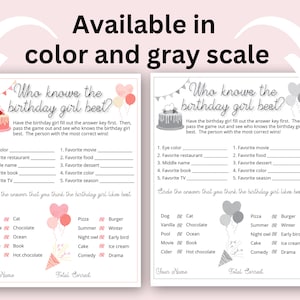 Who Knows the Birthday Girl Best, How Well Do You Know the Birthday ...