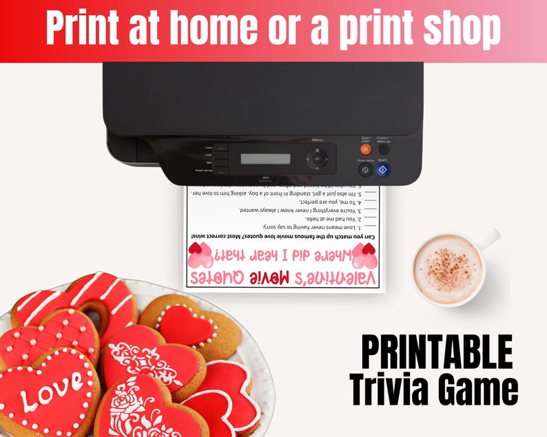 Valentine's Day Movie Quote Trivia Game, Rom Com Movie Quotes ...