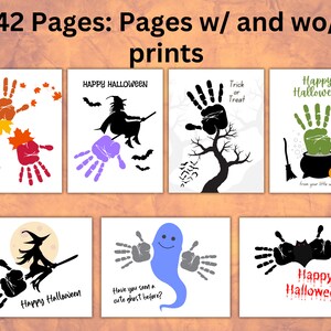 Halloween Handprint Art Bundle, Halloween Activity, Handprint Craft ...