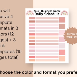 EDITABLE Daily Daycare Schedule, Childcare Daily Routine, Daily Routine ...