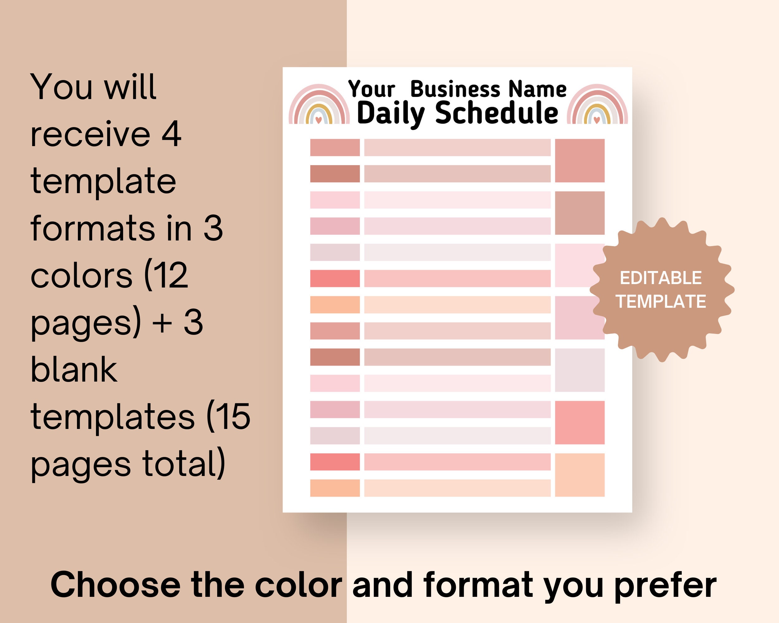EDITABLE Daily Daycare Schedule, Childcare Daily Routine, Daily Routine ...