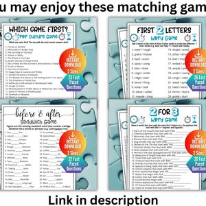 Pop Culture Trivia Game, Guess Which Came First Quiz,printable Game for ...